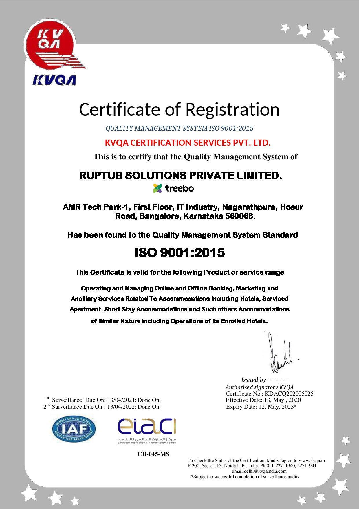 Treebo Hotels Is Now ISO 9001:2015 (QMS) Certified | You Can't Go Wrong ...